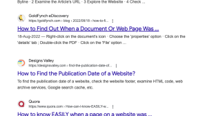 How to Find the Published Date of a Webpage - Salam Experts